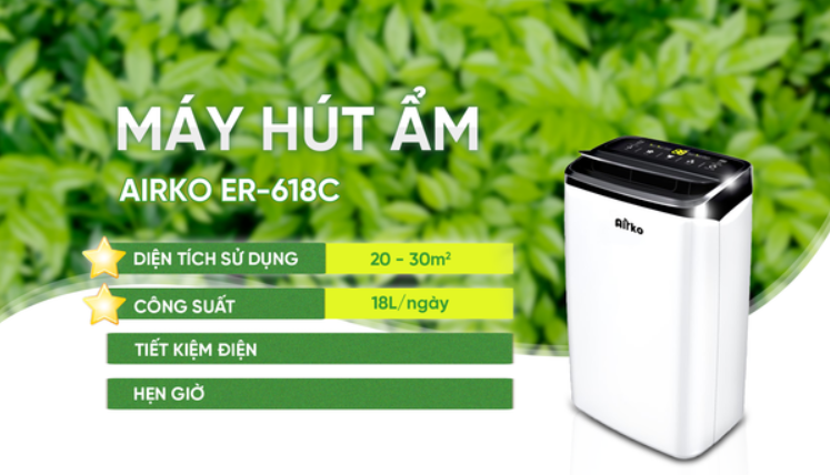 Máy hút ẩm Dorosin Airko ER-618C công suất 18 lít/ngày